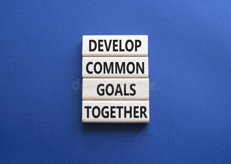 Develop Common Goals Together Symbol. Concept Words Develop Common ...