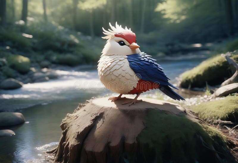 Develop a 3d Bird Sweet and Animated Like in Fairy Tales Stock ...
