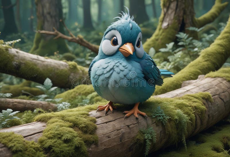 Develop a 3d Bird Sweet and Animated Like in Fairy Tales Stock ...
