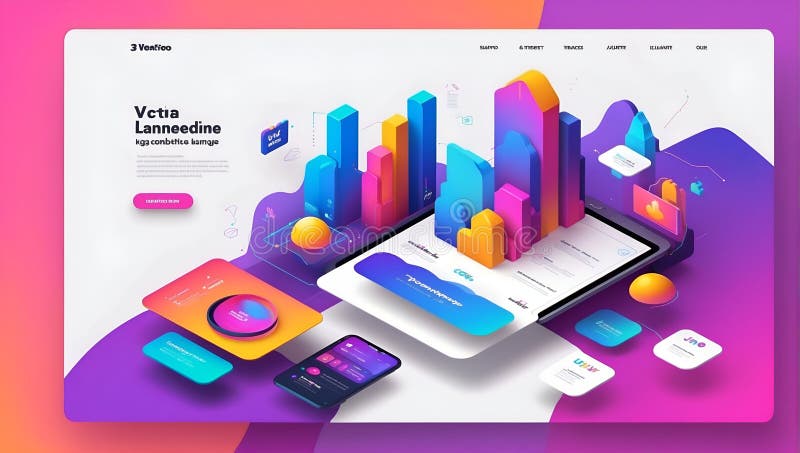 Engaging Gradient UX Template. AI Generate Stock Illustration ...