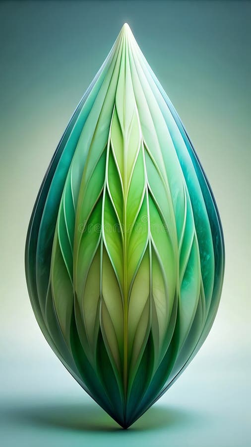 Develop a Green To Blue Gradient with Delicate Leaf Patterns for Depth ...