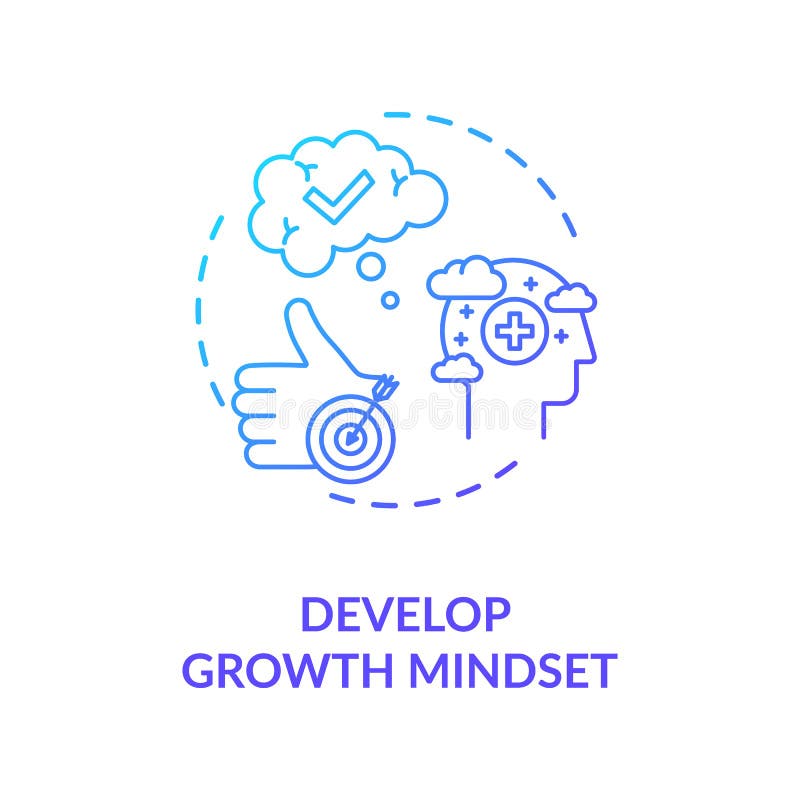 Develop Growth Mindset Concept Icon Stock Vector - Illustration of ...