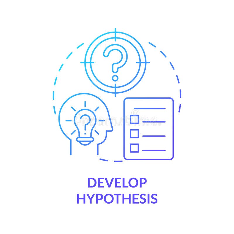 Develop Hypothesis Blue Gradient Concept Icon Stock Vector ...