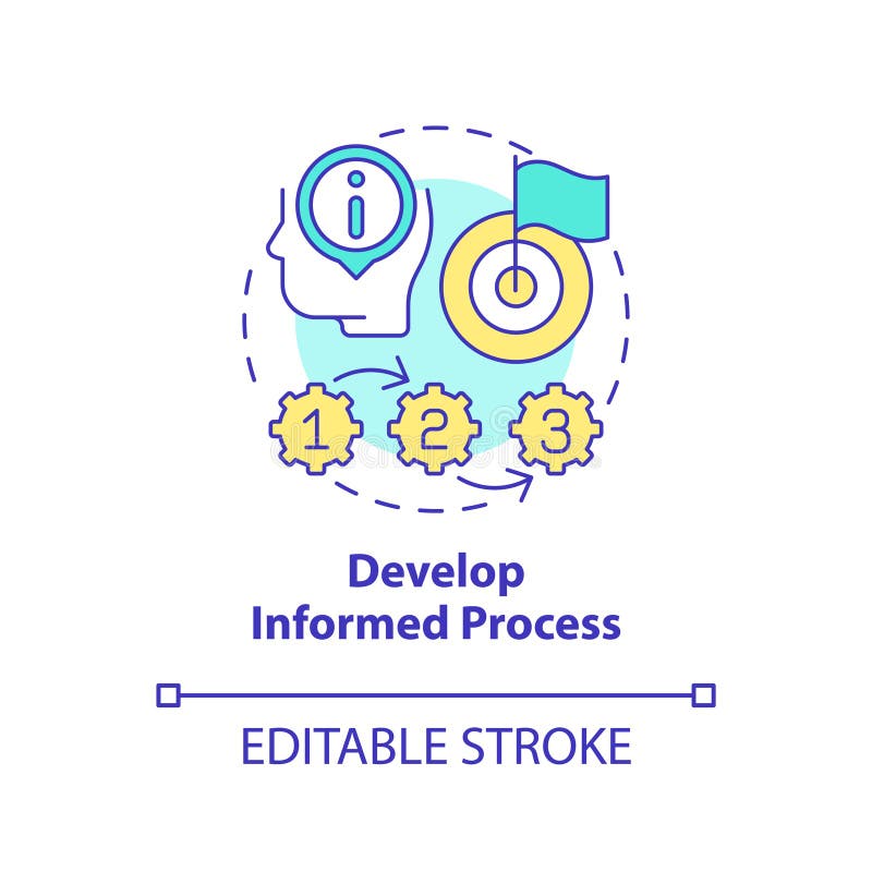 Develop Informed Process Concept Icon Stock Vector - Illustration of ...