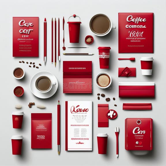 Develop Monochromatic Branding Materials for a Caf Stock Illustration ...