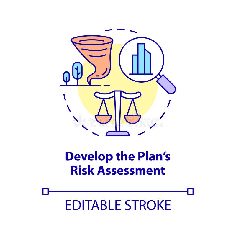 Develop Plan Risk Assessment Concept Icon Stock Vector - Illustration ... Develop Plan Risk Assessment Concept Icon Stock Vector - Illustration ...