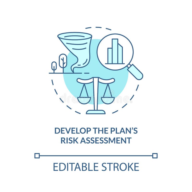 Develop Plan Risk Assessment Turquoise Concept Icon Stock Vector ... Develop Plan Risk Assessment Turquoise Concept Icon Stock Vector ...