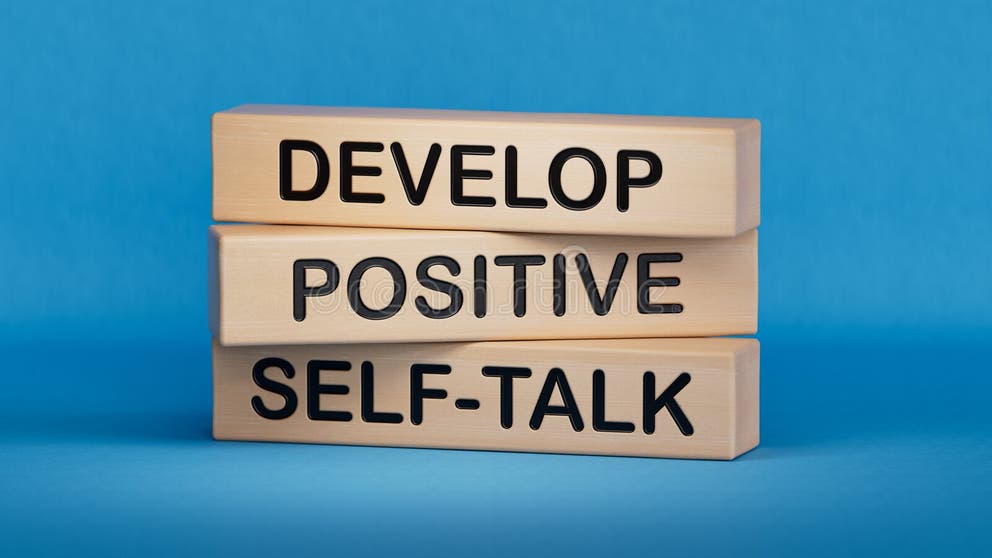 Develop Positive Self-talk Symbol. Concept Words Develop Positive Self ...