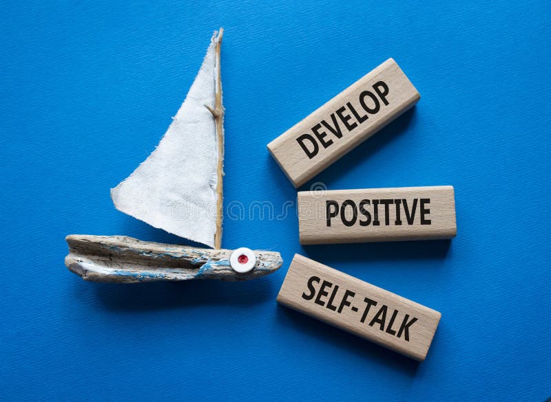 Develop Positive Self-talk Symbol. Concept Words Develop Positive Self ...