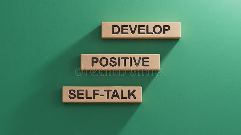 Develop Positive Self-talk Symbol. Concept Words Develop Positive Self ...