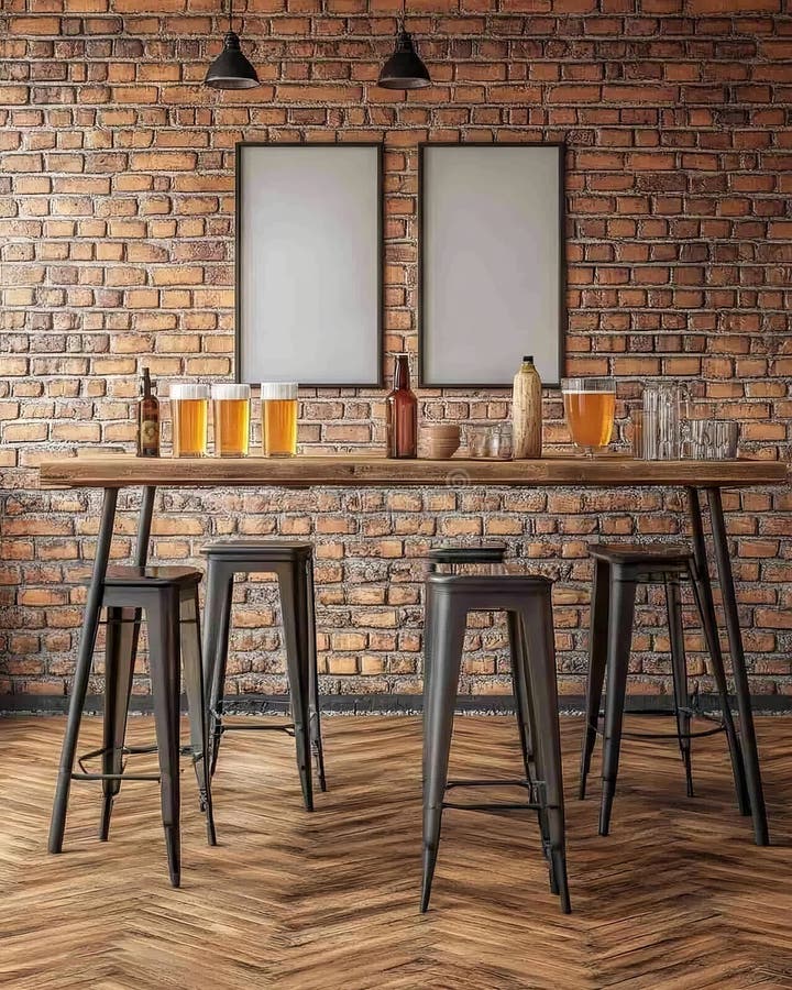 Develop Posters that Have a Retro Cafe or Restaurant Interior Serving ...