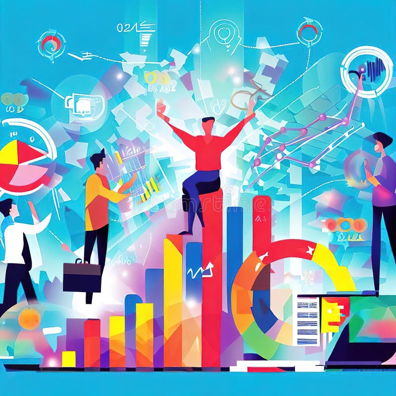 Develop Sales Plans and Achieve Sales Goals,illustration Style,big Data with Generative AI Stock ...