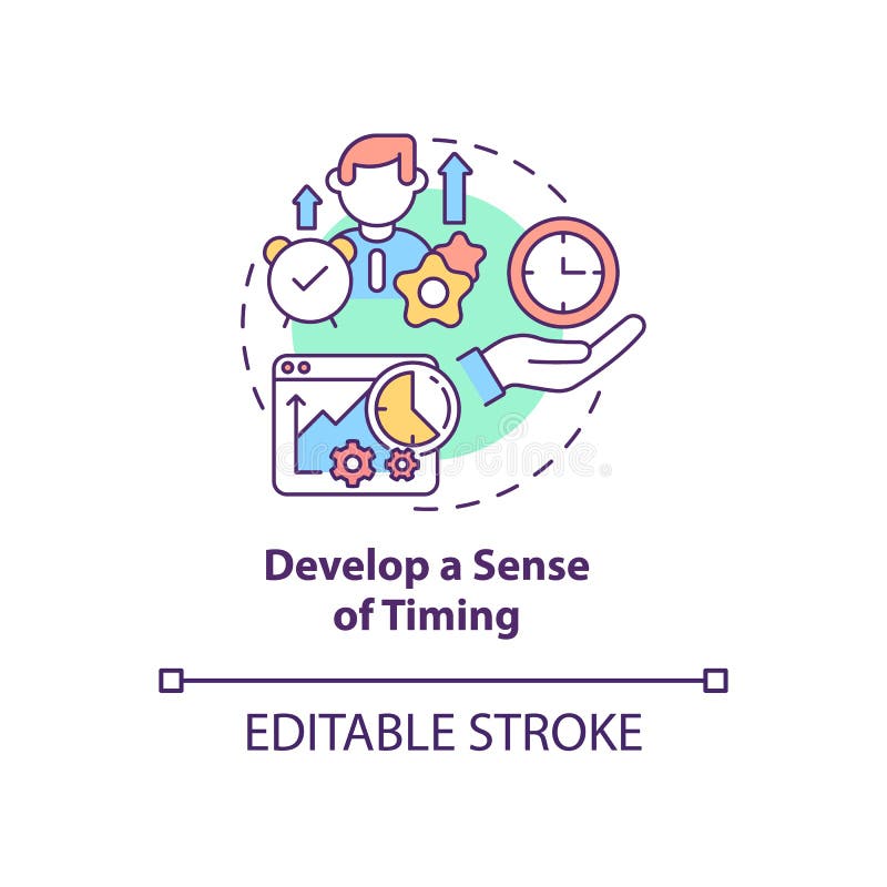 Develop Sense of Timing Concept Icon Stock Vector - Illustration of ...
