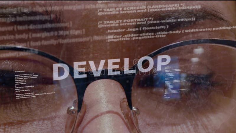 Develop Text on Background of Developer Stock Footage - Video of ...