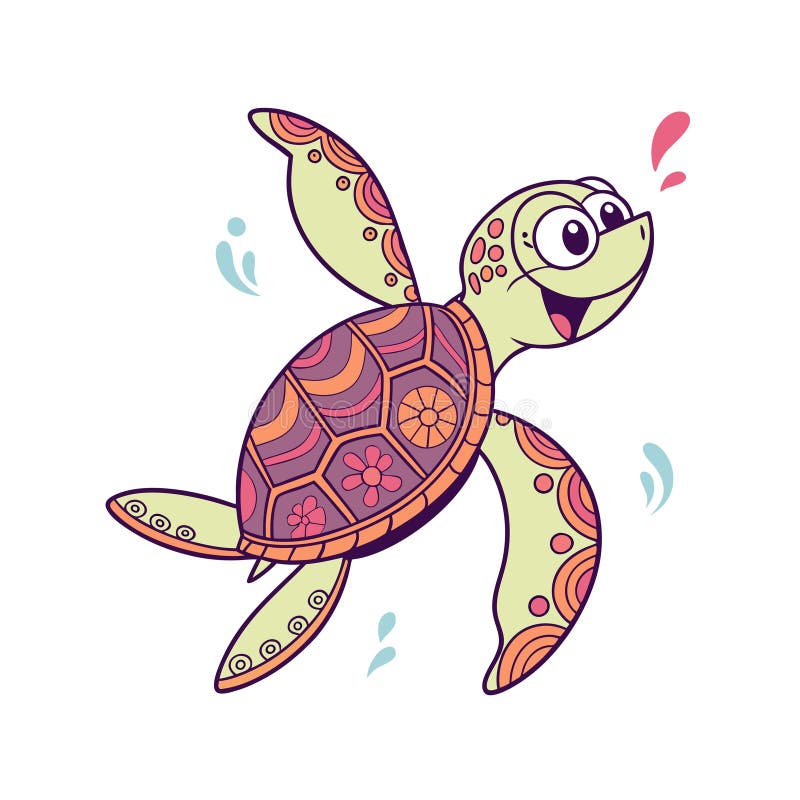 Develop a Unique Twirl the Twirly Turtle Stock Vector - Illustration of ...