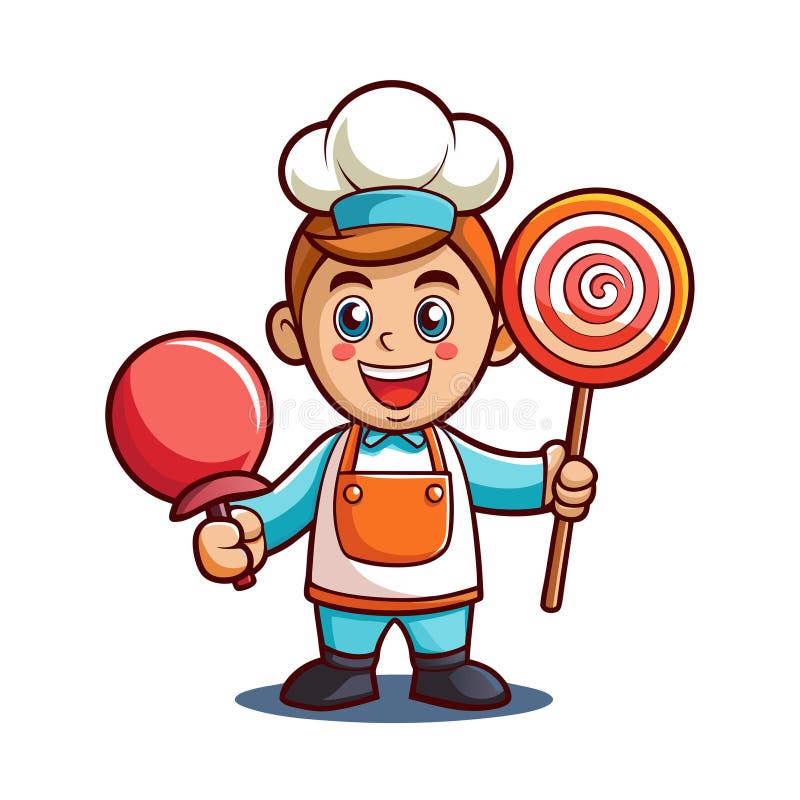 Develop a Whimsical Candy Maker Character Stock Vector - Illustration ...