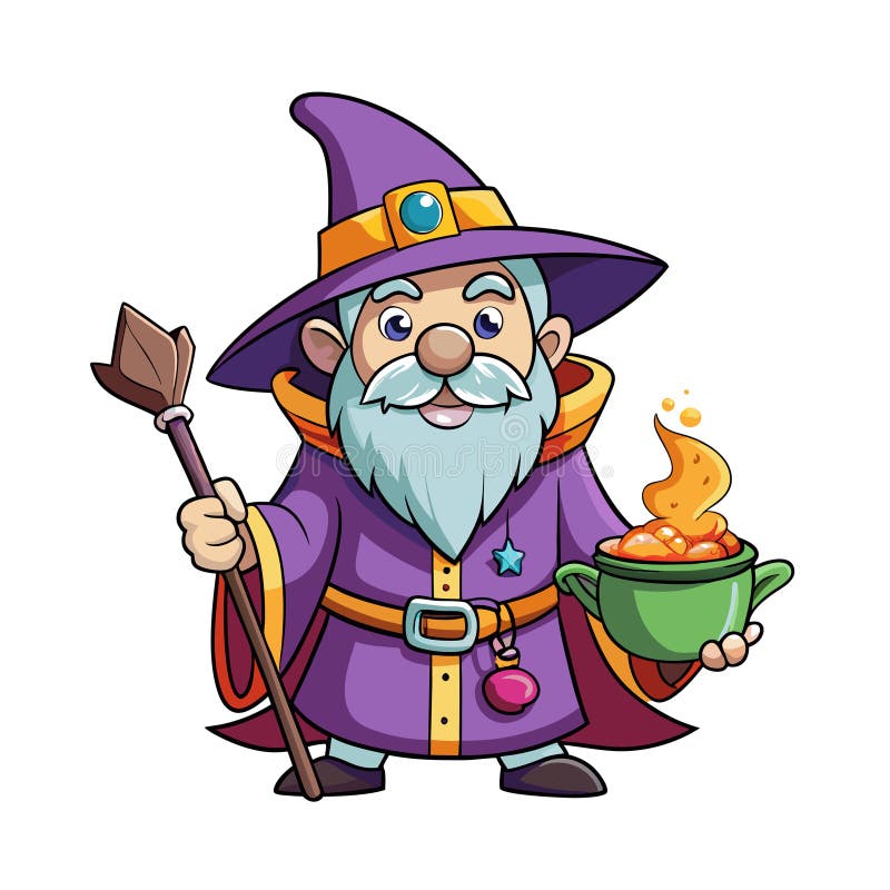 Develop a Whimsical Potion Brewer Character Stock Vector - Illustration ...