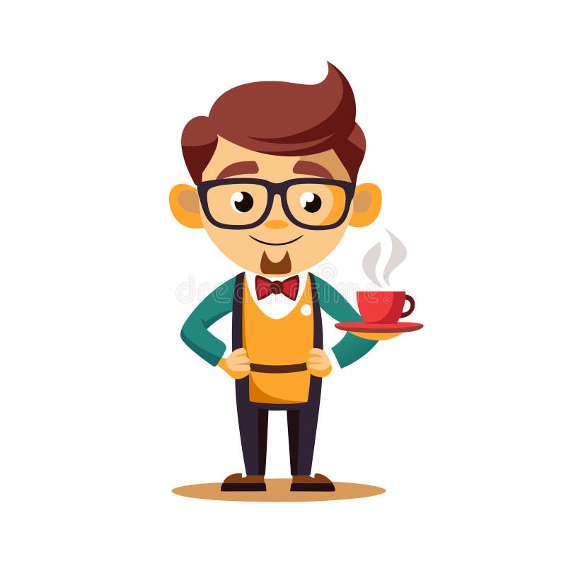 Develop a Whimsical Stylish Barista Character Stock Vector ...