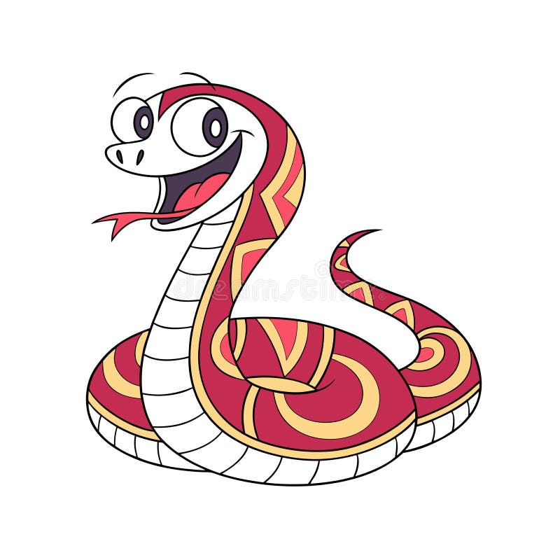 Develop a Whimsical Vivi the Vivid Viper Character Stock Vector ...