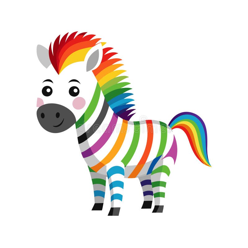 Develop a Whimsical Zip the Zany Zebra Stock Vector - Illustration of ...