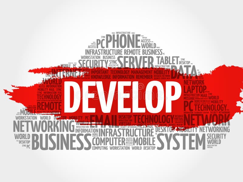 Develop word cross stock illustration. Illustration of believe - 168046387