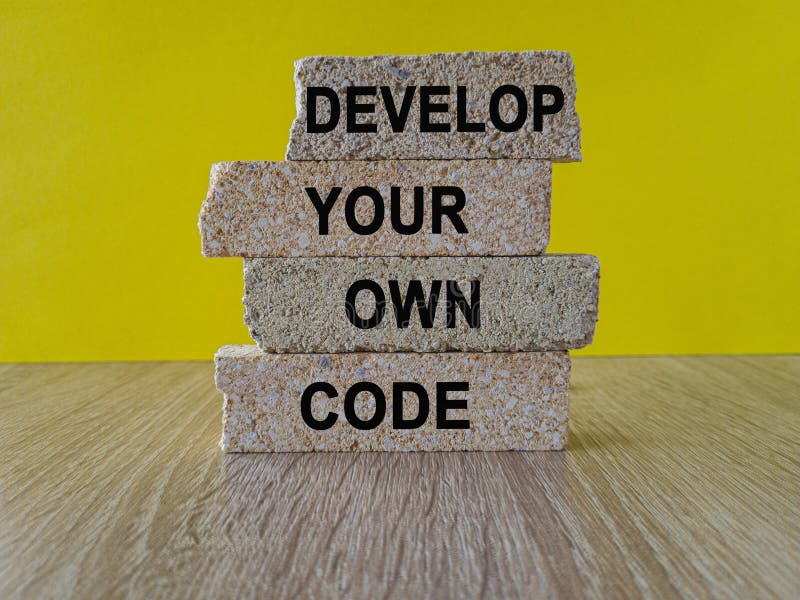Develop Your Own Code Symbol. Concept Words Develop Your Own Code on ... Develop Your Own Code Symbol. Concept Words Develop Your Own Code on ...