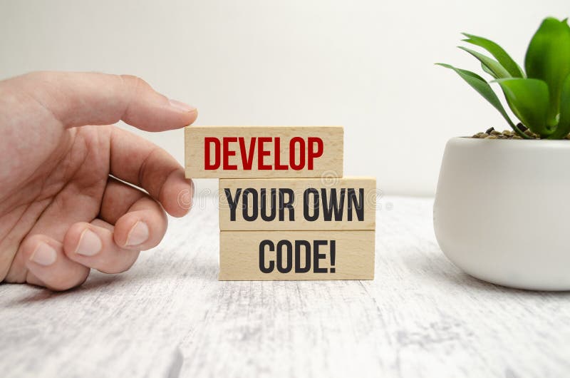Develop Your Own Code Symbol. Concept Words Develop Your Own Code on ... Develop Your Own Code Symbol. Concept Words Develop Your Own Code on ...