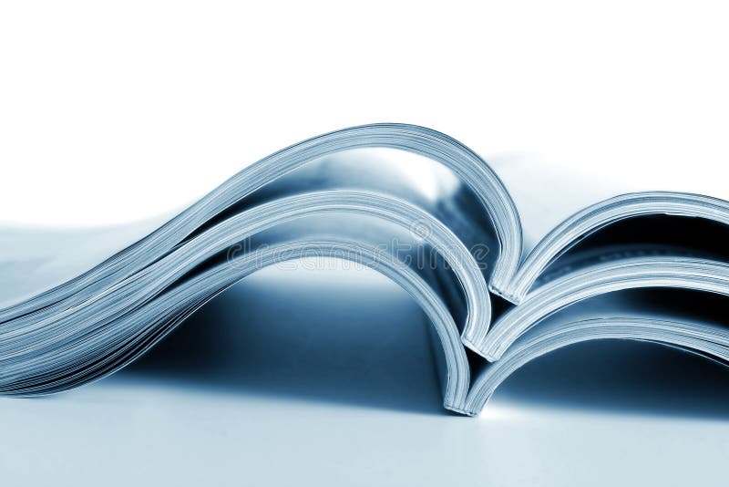 Open journals with glasses stock image. Image of office - 14752901