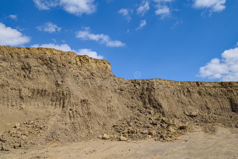 Developed sand or clay pit stock photo. Image of cliff - 179349982