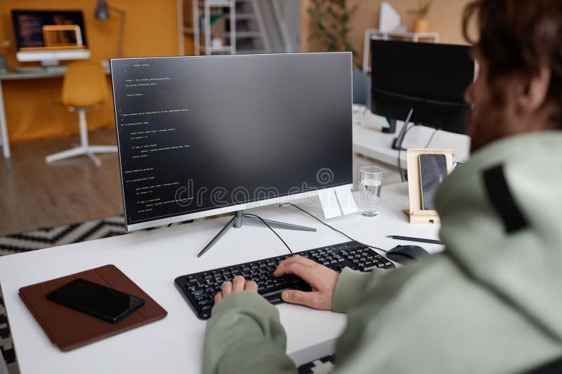 It Developer Coding in Office Stock Image - Image of indoors, design: 299638793