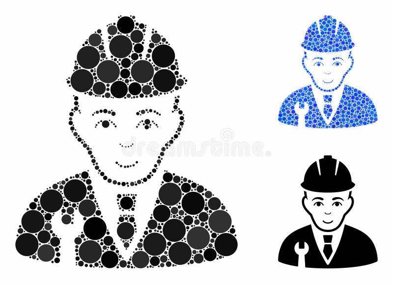 Developer Composition Icon of Circle Dots Stock Illustration ...