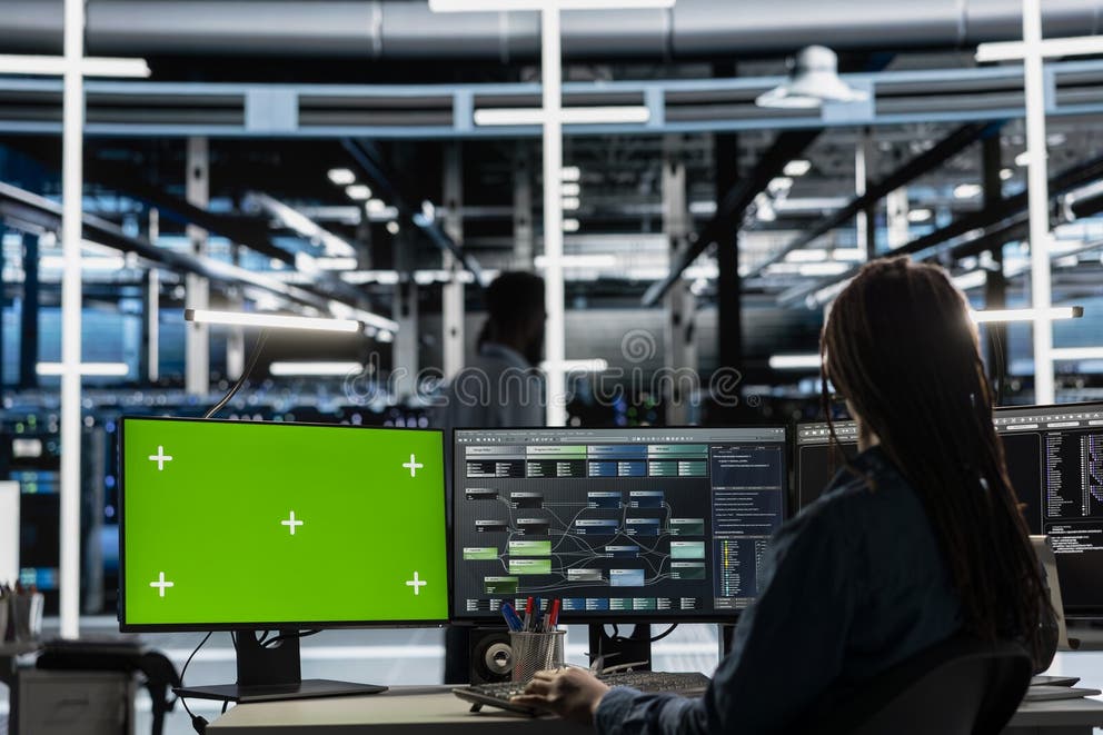 Developer in Data Center at Green Screen PC Uses AI Machine Learning ...