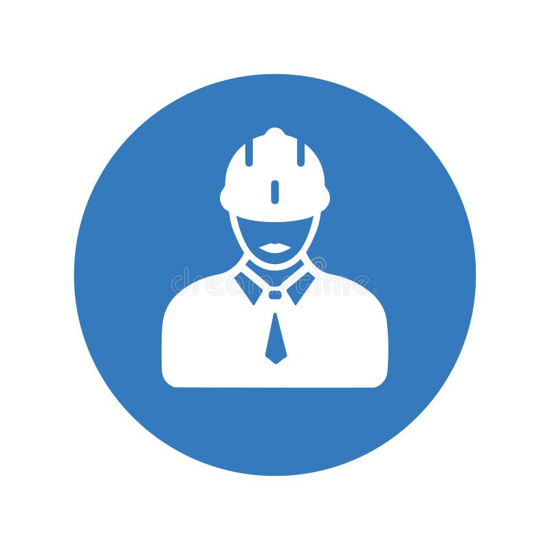 Developer, Engineer Icon / Blue Color Stock Vector - Illustration of ...