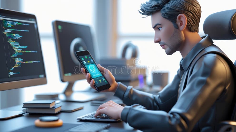 Developer Focused on Coding and Mobile App Testing in a Modern ...