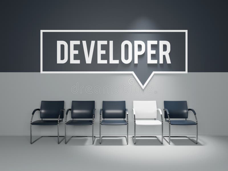 Developer we are Hiring. Join Our Team - Waiting Interview Room Stock ...