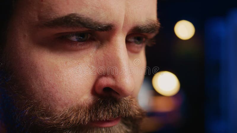 Developer Concentrating Hard while Doing Coding, Extreme Close Up Shot ...