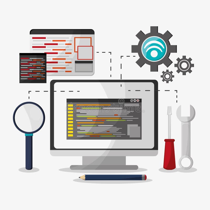 Developer icon design stock vector. Illustration of page - 66731142