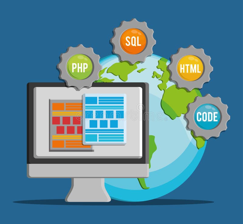 Developer icon design stock vector. Illustration of communication ...