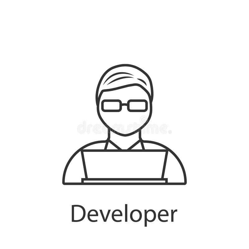 Developer Icon. Element of Profession Avatar Icon for Mobile Concept ...