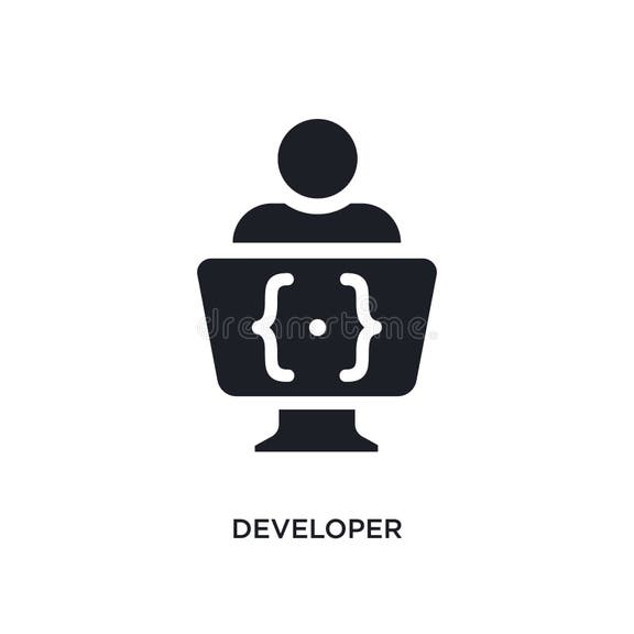 Developer Isolated Icon. Simple Element Illustration from Programming Concept Icons Stock Vector ...