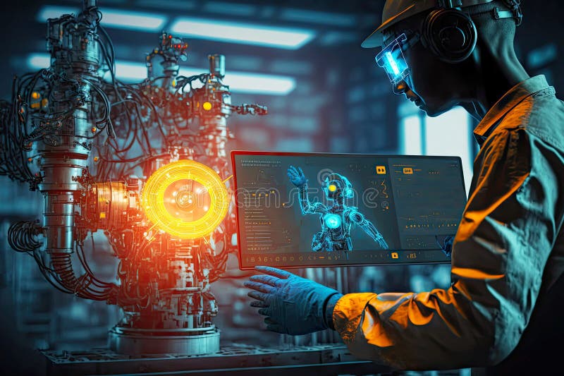 Developer of New Models in Automotive Industry Looks at Computer Parts ...