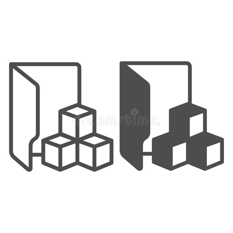 Developer Program Folder Line and Solid Icon, Neural Network Concept. Vector Graphics. Database ...