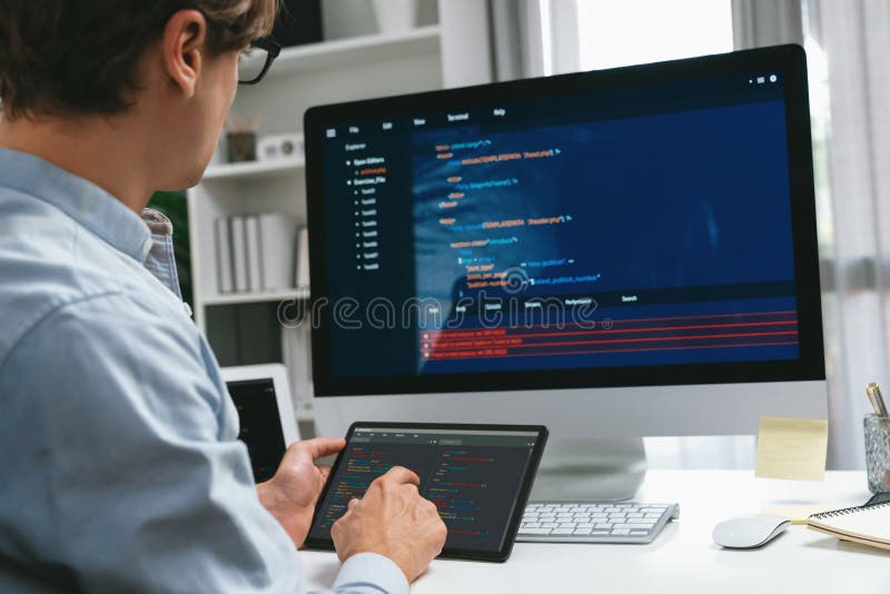 It Developer Selecting By Point On Coding Online Software Pecuniary