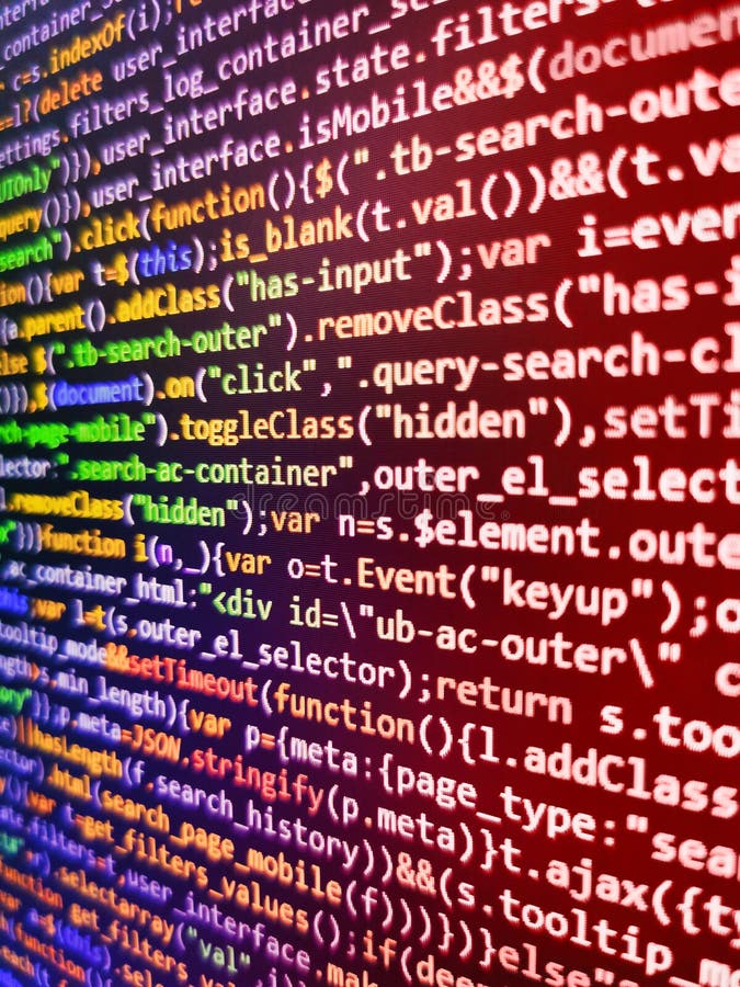 Developer Software Programming Code. Programmer Working on Computer ...