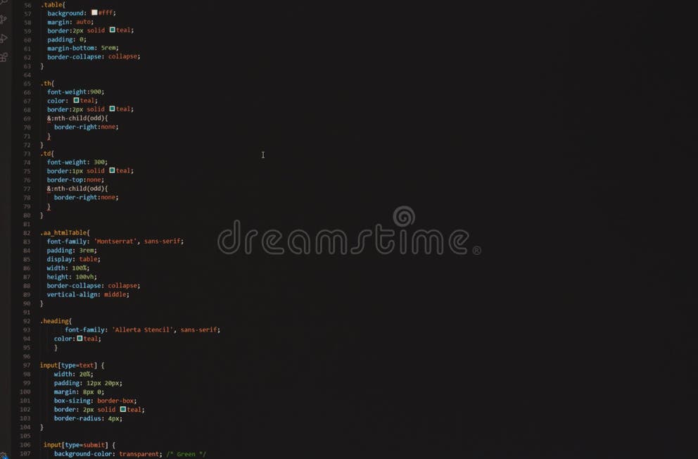 Developer Software Source Code on Monitor Screen. Writing Script of Software Developer. Program ...