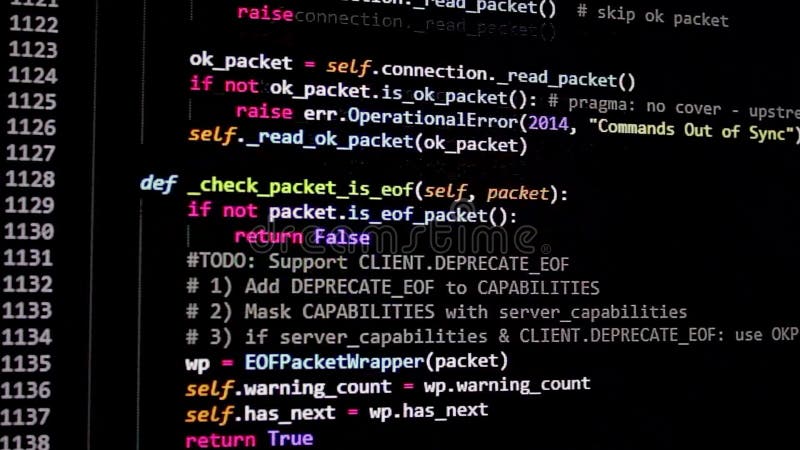 Software Source Code Screen Programming Code Writing Script Stock Footage Video Of Python