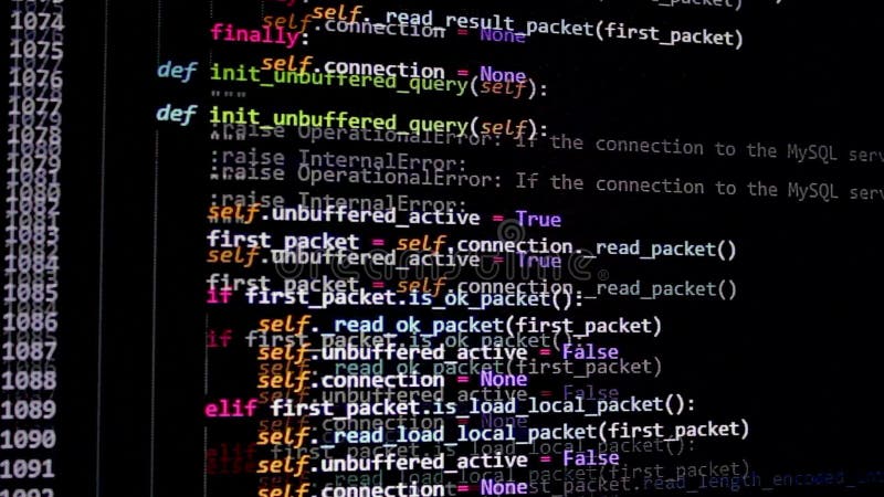Software Source Code Screen Programming Code Writing Script Stock Footage Video Of Python
