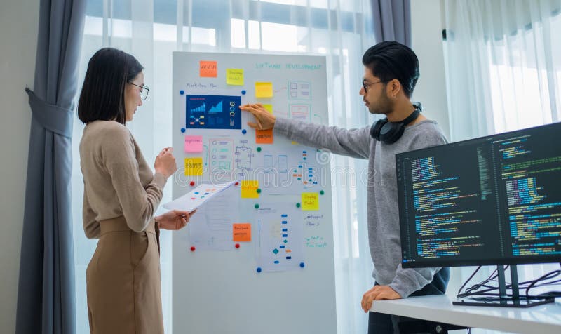 Developer Team Present Project Interface Design with Board and Solving ...