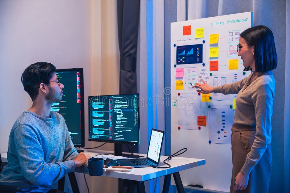 Developer Team Present Project Interface Design with Board and Solving ...