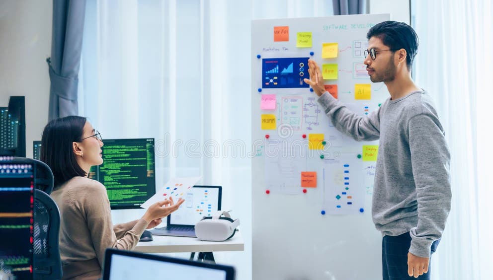 Developer Team Present Project Interface Design with Board and Solving ...